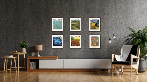Sylvana Workshop - Van Gogh Posters and Prints Wall Art, UNFRAMED(Set of 6 Wall Decor), Fine Art Posters Prints, The Starry Night, Art Prints, Famous Posters, Famous Prints, Van Gogh Decorations⦠(8"x10")