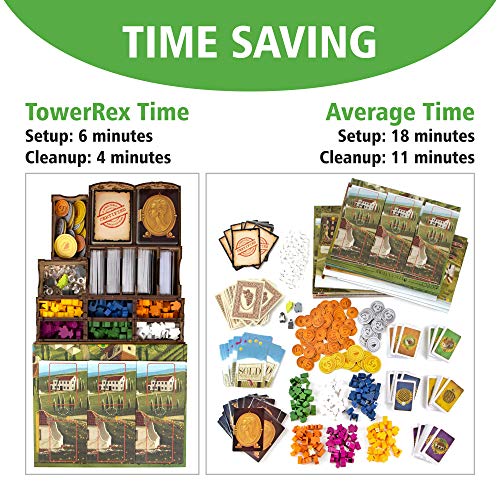 TowerRex Storage Organizer for Viticulture Storage for Viticulture Organizer Kit Token Box Card Insert