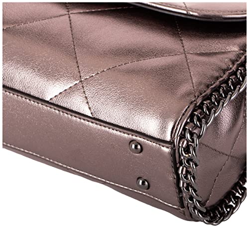 GUESS Khatia Top Handle Flap Pewter One Size
