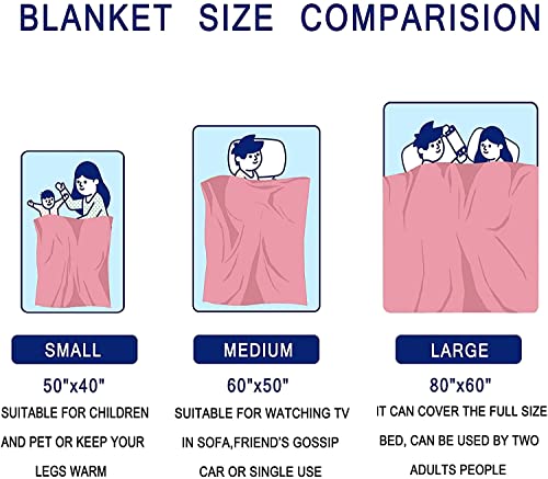 Warce Glosen Unisex Anime Throw Blanket Flannel Fleece Blankets for Bedding Couch Sofa Living Room Throws All Season 50"X40"