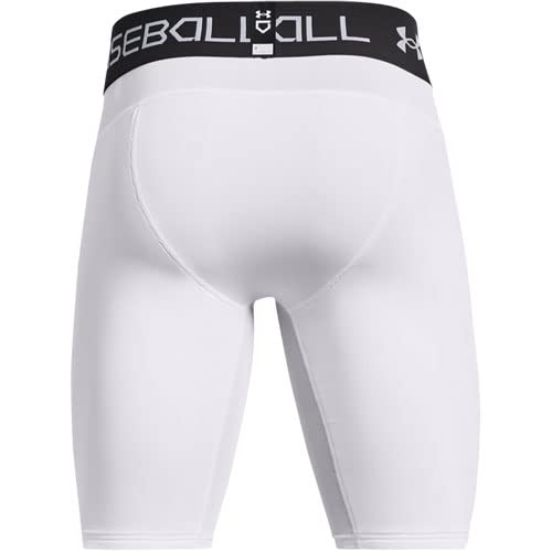 Under Armour Men's Utility Sliding Shorts 21, White (100)/Mod Gray, Large