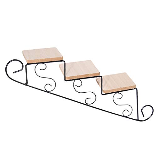 BESPORTBLE Rustic Shelving 1PC Staircase Wall Hanging Rural Style Wall Clothing Store Coffee Shop Household Mount Ornament Shelf Wall Mounted Bookshelves