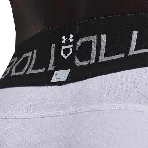 Under Armour Men's Utility Sliding Shorts 21, White (100)/Mod Gray, Large
