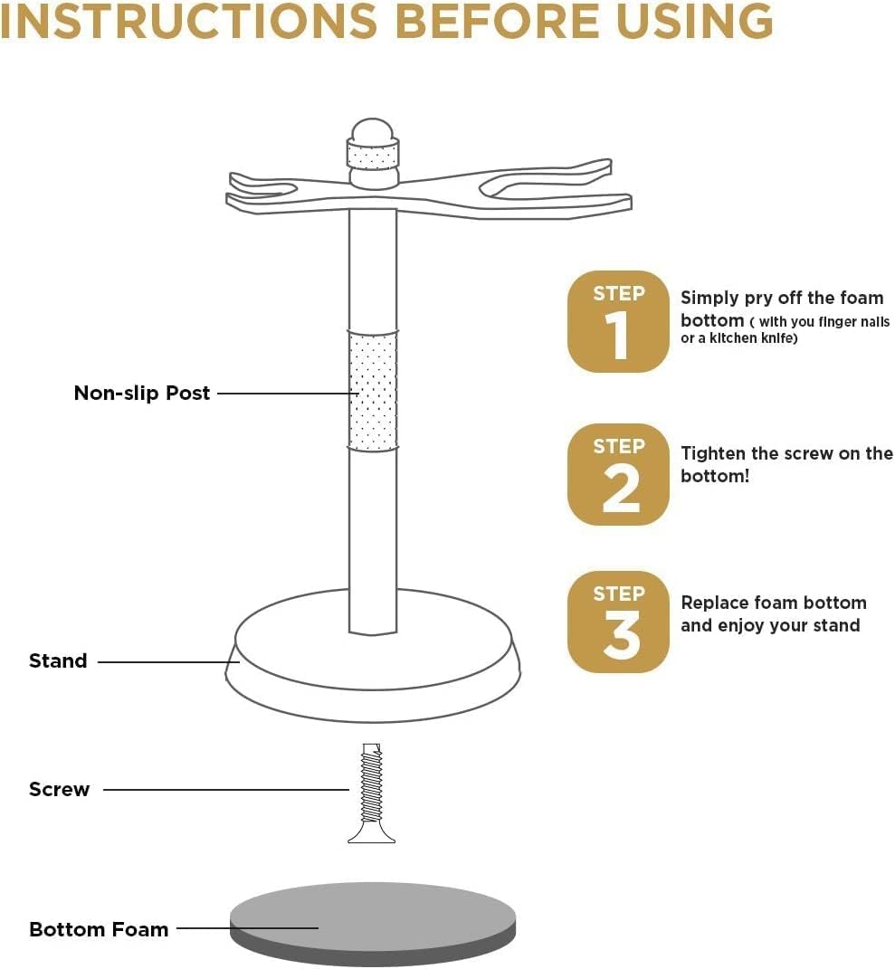 Perfecto Deluxe Black Razor and Brush Stand - The Best Safety Razor Stand. This Will Prolong The Life Of Your Shaving Brush