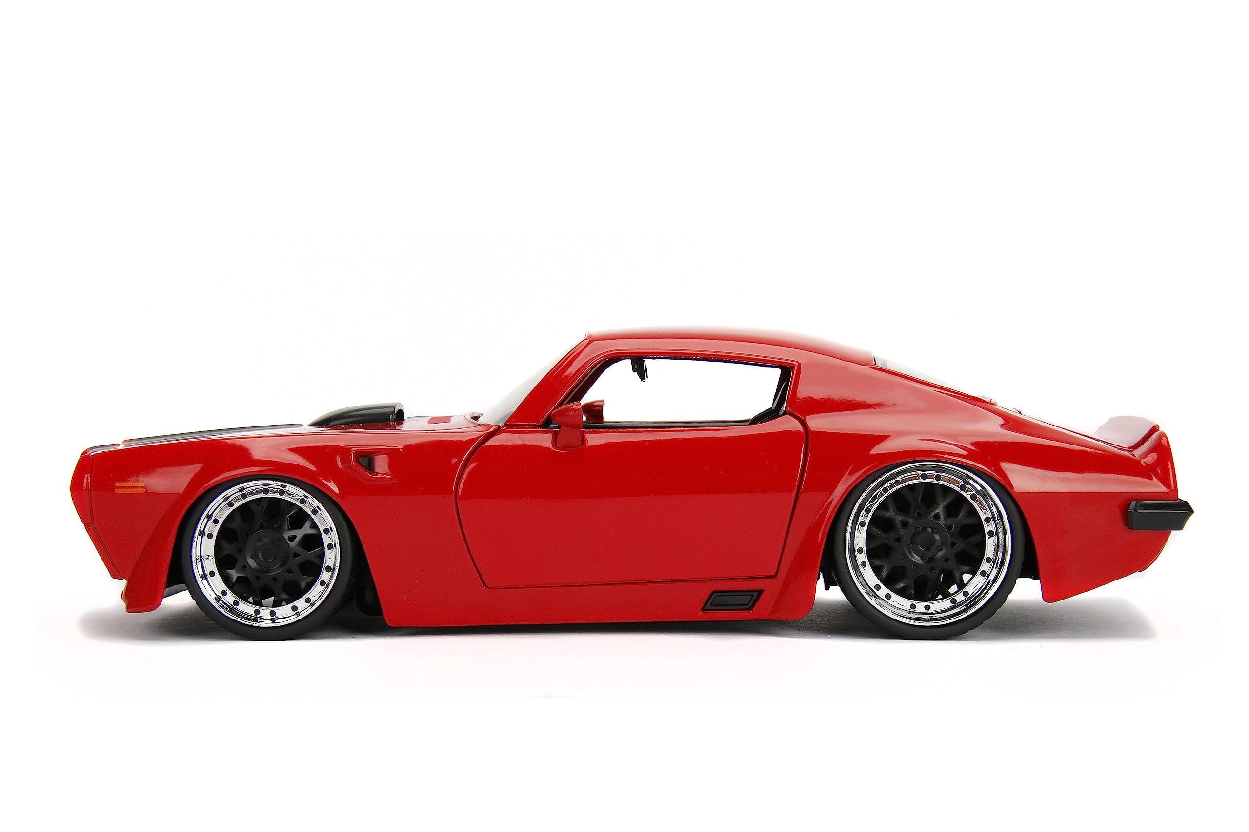 1972 Pontiac Firebird Red with Black Hood Stripe Bigtime Muscle Series 1/24 Diecast Model Car by Jada 99582