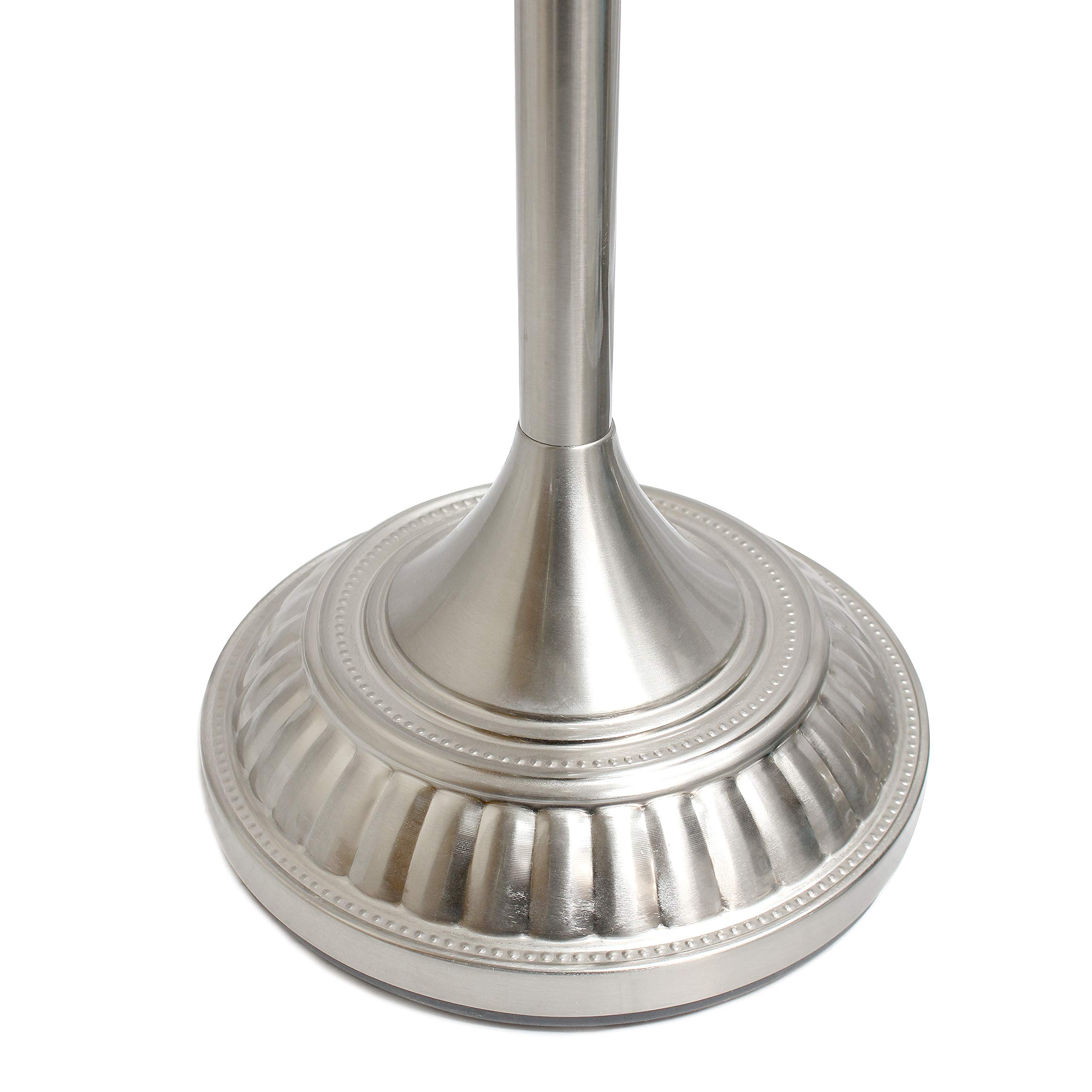 Elegant Designs LF2001-RBZ 1 Light Restoration Bronze Torchiere Floor Lamp with Marbelized Amber Glass Shade