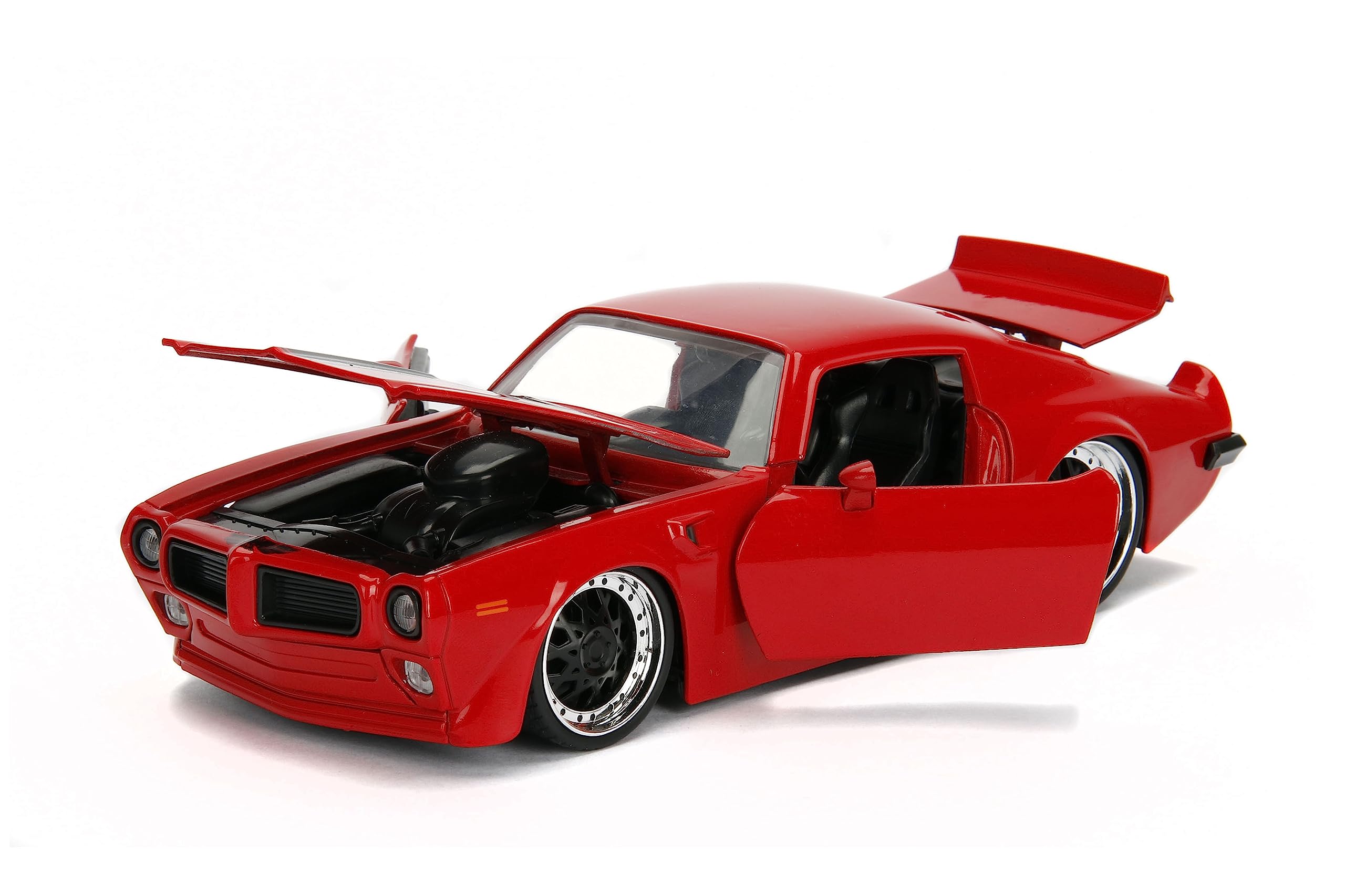 1972 Pontiac Firebird Red with Black Hood Stripe Bigtime Muscle Series 1/24 Diecast Model Car by Jada 99582