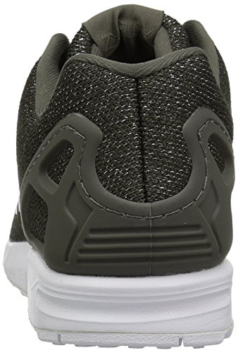 adidas Originals Women's Zx Flux Sneaker, Utility Grey/Utility Black/Silver Metallic, 5.5 M US