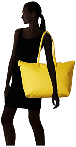 Lacoste L.12.12 Concept Large Shopping Bag, Navy Blue/Narcissus-Andalusian RED-Turkish Delight