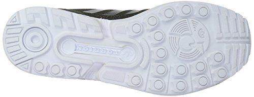 adidas Originals Women's Zx Flux Sneaker, Utility Grey/Utility Black/Silver Metallic, 5.5 M US
