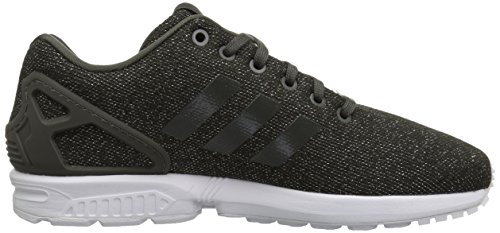 adidas Originals Women's Zx Flux Sneaker, Utility Grey/Utility Black/Silver Metallic, 5.5 M US