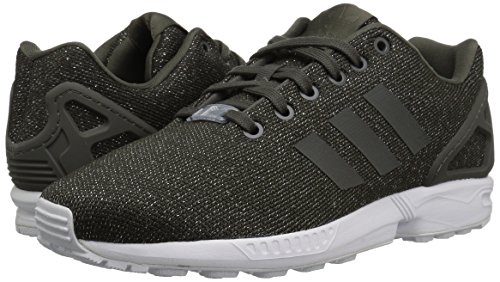 adidas Originals Women's Zx Flux Sneaker, Utility Grey/Utility Black/Silver Metallic, 5.5 M US