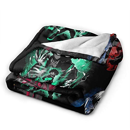 My Hero Academia Collage Anime Plush Flannel Fuzzy Blanket, Throw Blankets for Couch & Bed,Super Soft Warm Blankets for Winter Micro Fleece, Lightweight Cozy Plush Microfiber .80"x60"