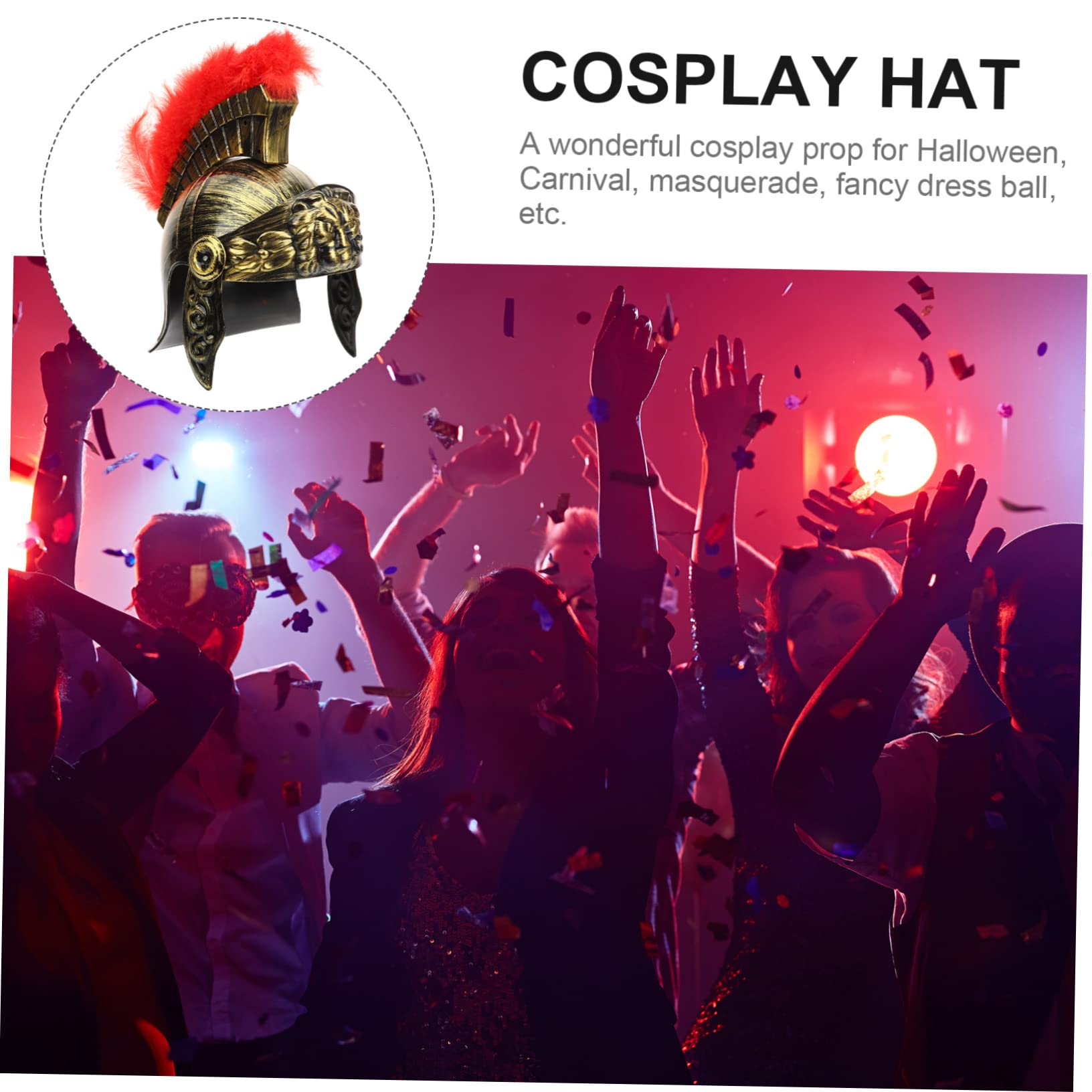 Hemobllo Samurai Hat Costumes for Men Mens Pirate Costume Roman Helmet Gladiator Helmet Plastic Aldult Golden Samurai Helmet Roman Soldier Costume