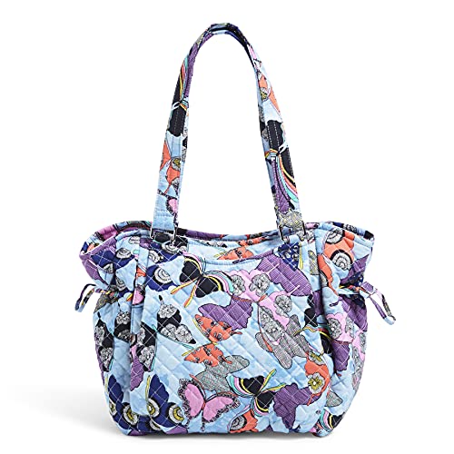 Vera Bradley Women's Cotton Glenna Satchel Purse, Butterfly By - Recycled Cotton, One Size