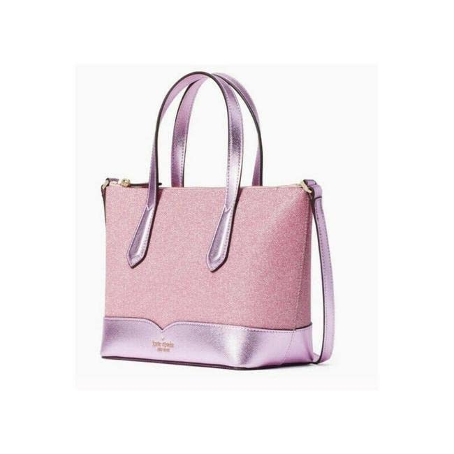 Kate Spade New York Lola Glitter Small Satchel Crossbosy Bag Rose Pink