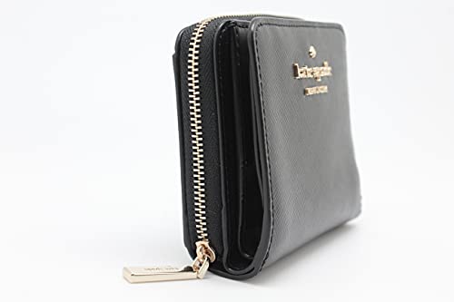 Kate Spade New York Small Zip Around Leather Wallet Black