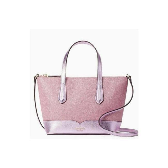 Kate Spade New York Lola Glitter Small Satchel Crossbosy Bag Rose Pink
