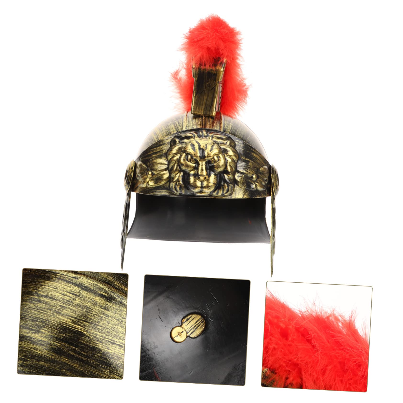 Hemobllo Samurai Hat Costumes for Men Mens Pirate Costume Roman Helmet Gladiator Helmet Plastic Aldult Golden Samurai Helmet Roman Soldier Costume