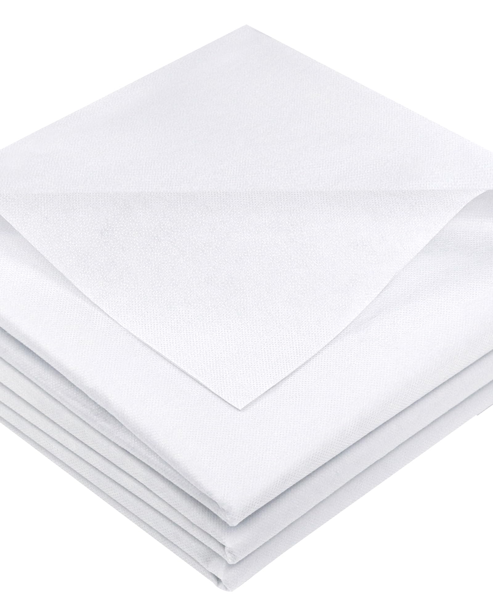 PLANTIONAL Medium Weight White Iron-On Non-Woven Fusible Interfacing: 39 x 72 inch Medium Weight Non-Woven Interfacing Iron On Polyester Single-Sided Interfacing for DIY Crafts Supplies