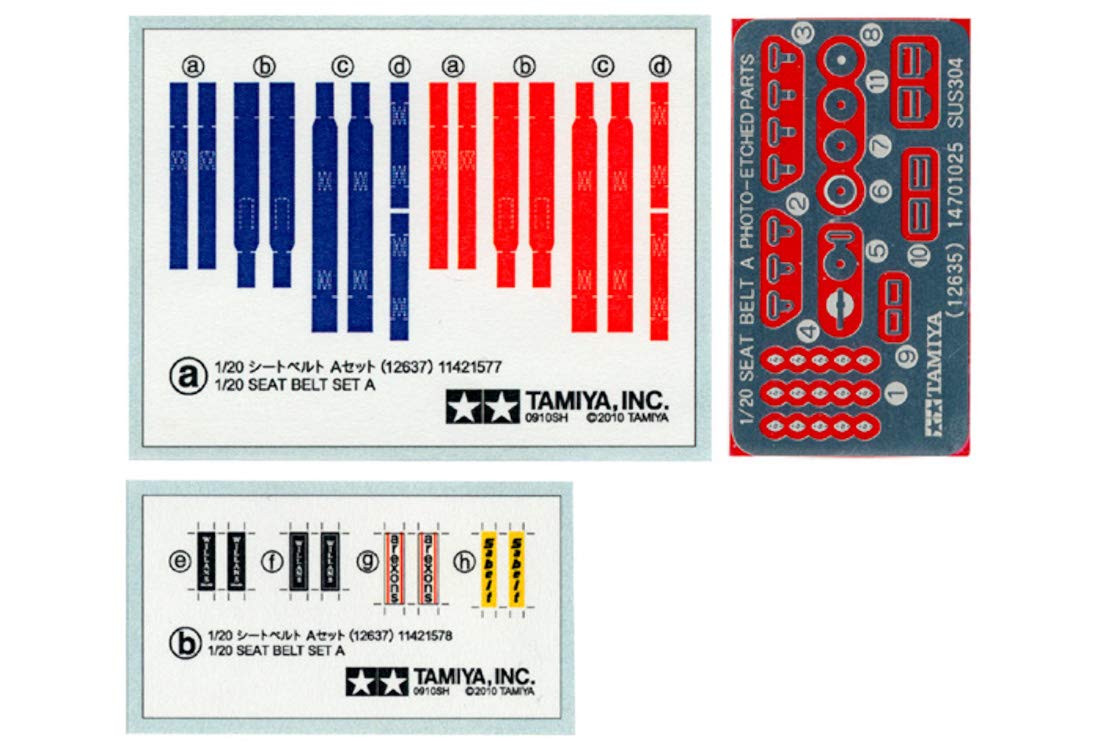 TAMIYA 300012637 - 1:20 Racing Belt Set A