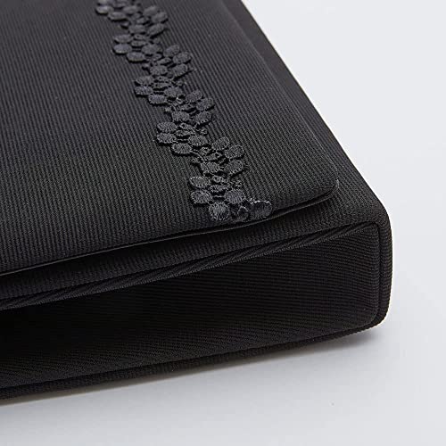 Ava&Lina Black Clutch Purse Women Evening Handbag Top Handle Bag