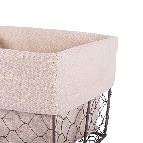 Set of 2 Rustic Bronze Medium Basket Storage, 11"