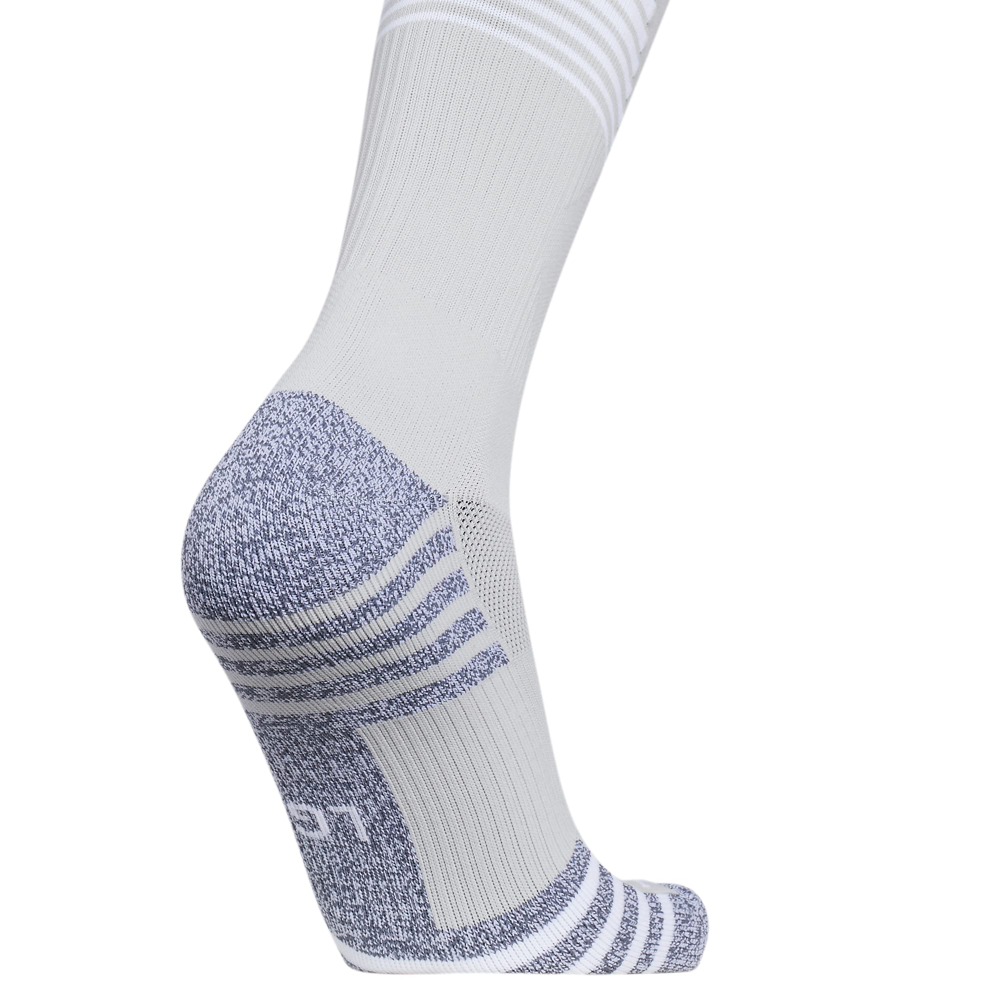 adidas Speed 3 Soccer Socks (1 Pair), Team Light Grey/White, Small