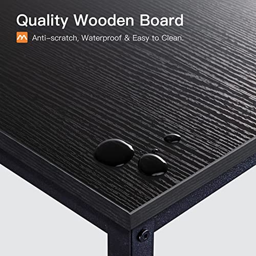 Coleshome L Shaped Computer Desk 66" with Storage Shelves, Corner Gaming Desk, Sturdy Writing Desk Workstation, Modern Wooden Desk Office Desk, Wood & Metal, Black