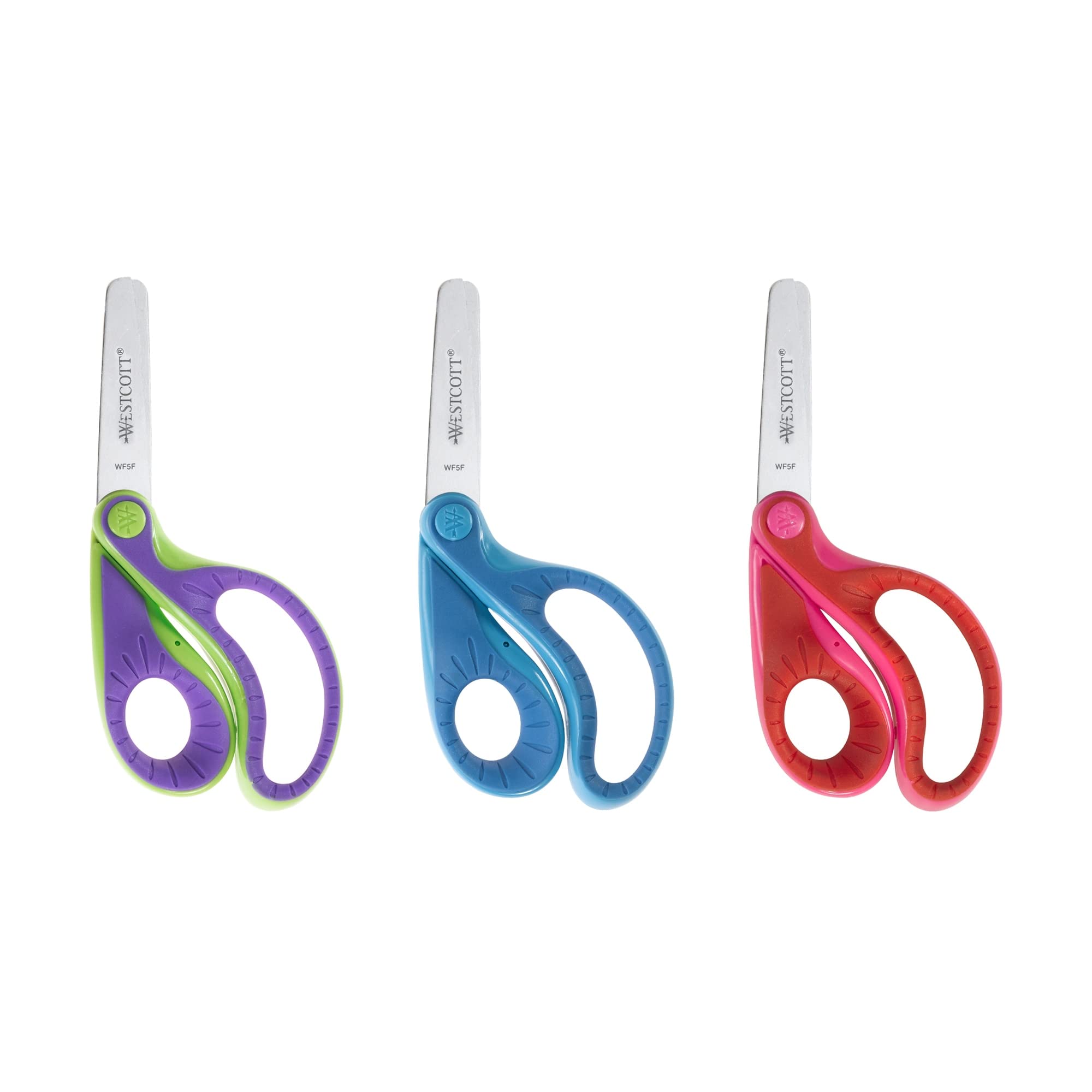 Westcott Kids 5" Ergo Jr. Blunt Scissors, Assorted Colors (16670)
