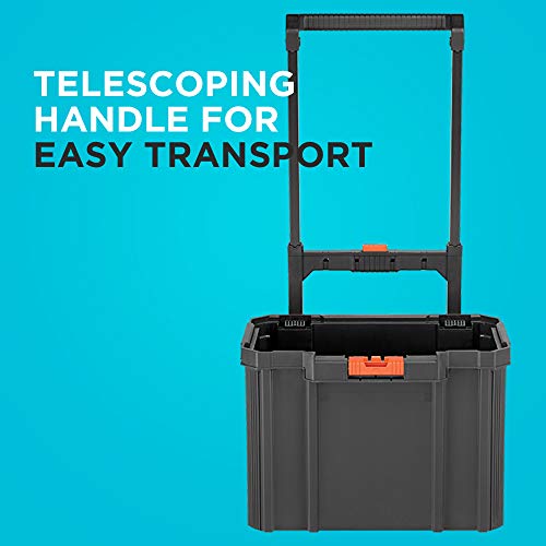 beyond by BLACK+DECKER BLACK+DECKER BDST60500APB Stackable Storage System - 3 Piece Set (Small Toolbox, Deep Toolbox, and Rolling Tote)
