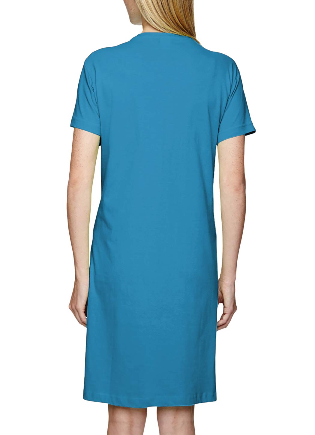 Tcombo Torn Greece Flag - Greek Athens Heritage Women's Nightshirt (Light Blue, Small/Medium)