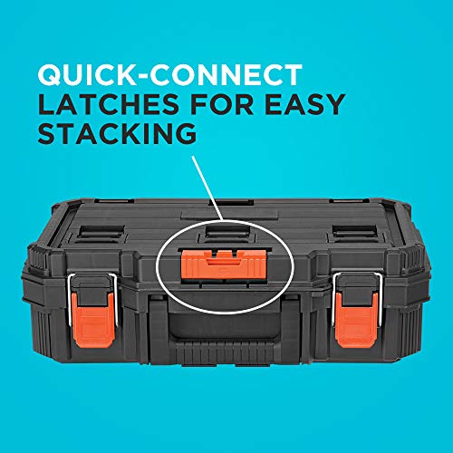 beyond by BLACK+DECKER BLACK+DECKER BDST60500APB Stackable Storage System - 3 Piece Set (Small Toolbox, Deep Toolbox, and Rolling Tote)