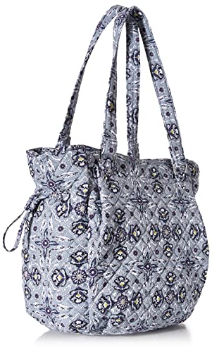 Vera Bradley Women's Cotton Glenna Satchel Purse, Plaza Tile - Recycled Cotton, One Size