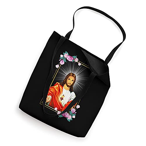 Sacred Heart of Jesus Christ Catholic Immaculate Heart Tote Bag
