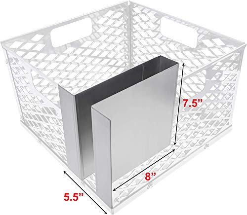 LavaLock Minion Method Bars for Oklahoma Joe's Firebox Basket - Stainless Steel Maze Bar Plate fits Most Other Charcoal Ash Baskets - 8 W x 5.5 D x 7.5 H - 2 Pack