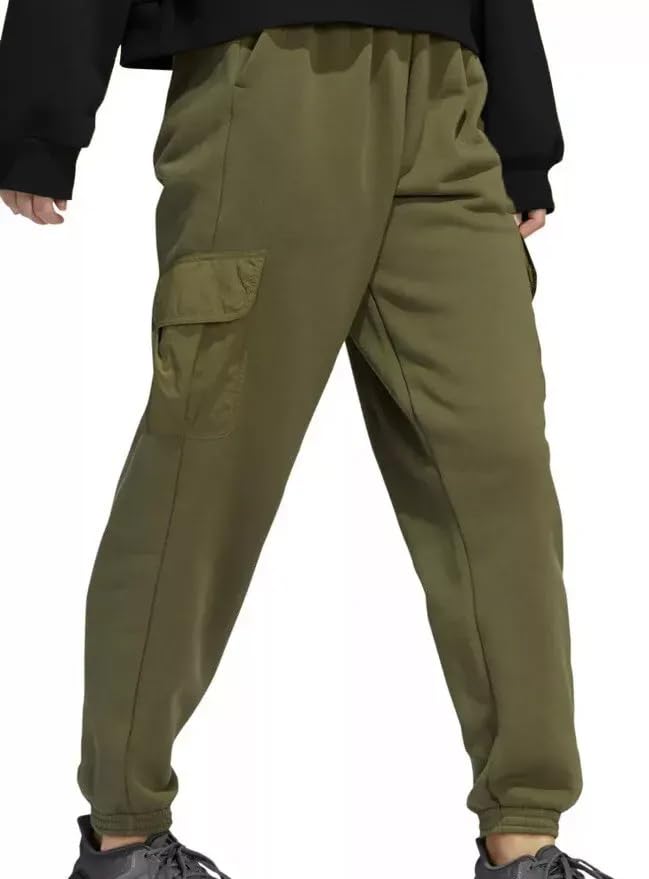 adidas Originals Women's Q1 Cargo Utility Jogger, Focus Olive, Small