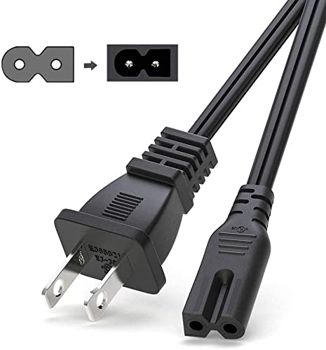 DIGITMON 6FT Premium Replacement 2-Prong Polarized AC Power Cable Compatible for Replacement AC Power Cord for Bose Wave Series 1,2,3,4 and 5 Radio