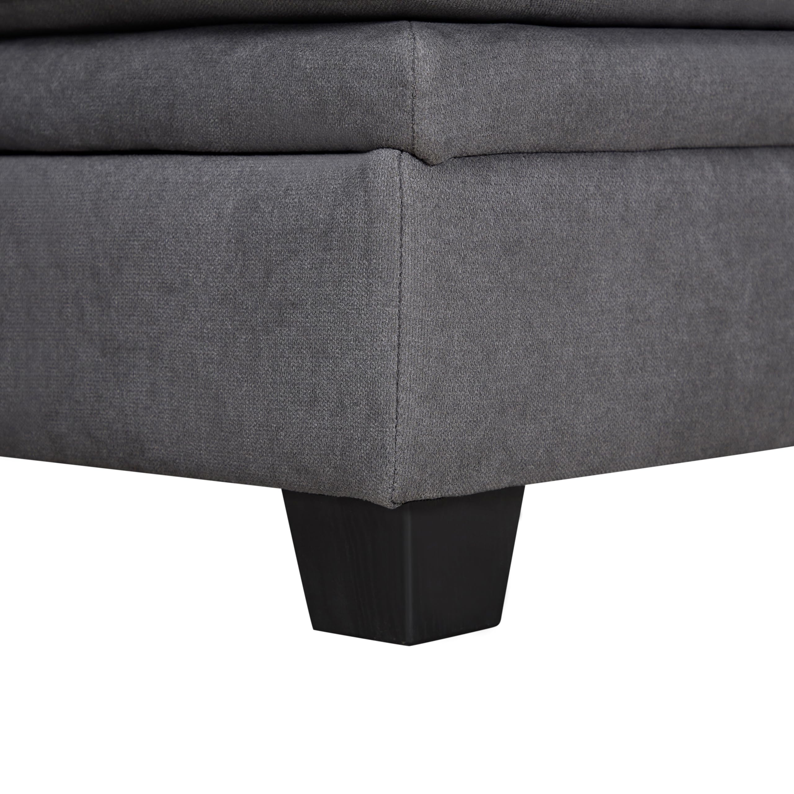Merax U-Shape Large Modular Sectional, Convertible Sofa Bed with Reversible Chaise for Living Room, Dark Gray