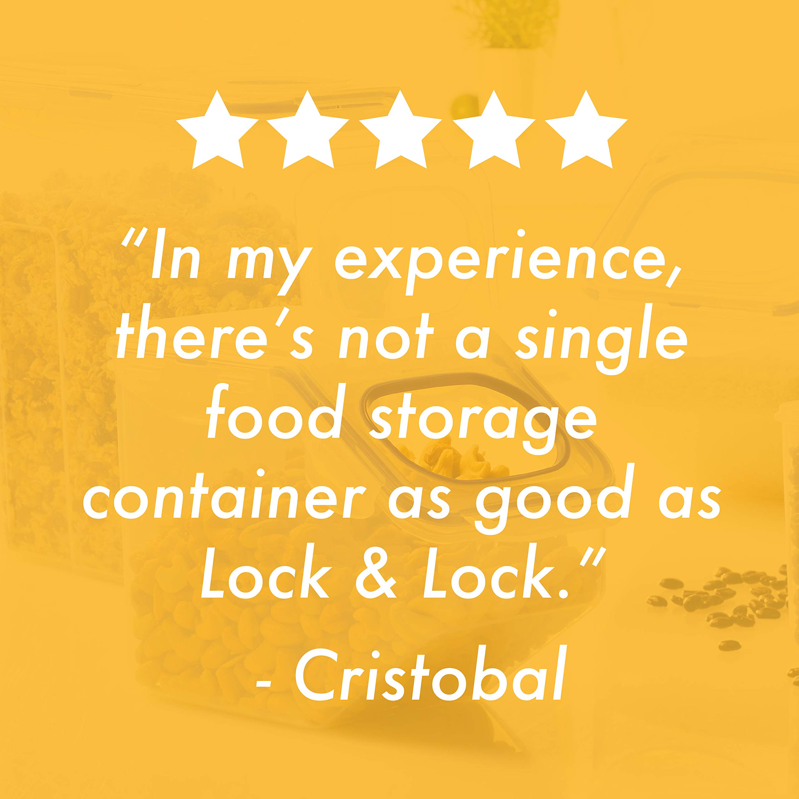 LocknLock Easy Essentials Food Storage with Flip Lid/Airtight container, BPA Free, 14.3-Cup, Clear