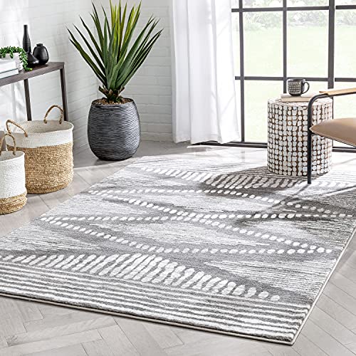 Well Woven Axasta Grey Diamond Medallion Tribal Area Rug (5'3" x 7'3")