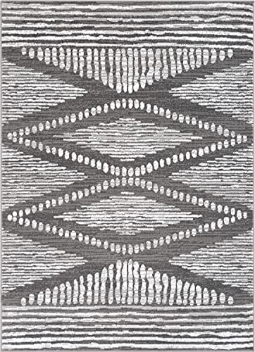 Well Woven Axasta Grey Diamond Medallion Tribal Area Rug (5'3" x 7'3")