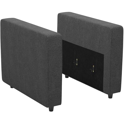 Belffin Fabric Side Armrest for Sectional Modular Couch Armrest Module for Modular Couch Sectional Sofa Dark Grey