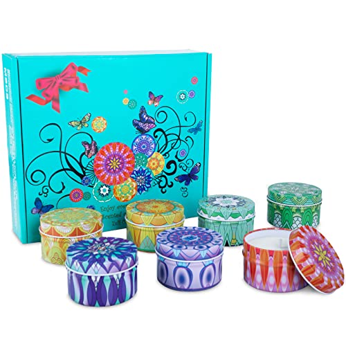 Scented Candles for Home Scented 7 Pack 4.4oz Natural Soy Candles Aromatherapy Candles Gift Set for Women Lavender Candles for Bath Spa Meditation Relaxing