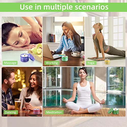 Scented Candles for Home Scented 7 Pack 4.4oz Natural Soy Candles Aromatherapy Candles Gift Set for Women Lavender Candles for Bath Spa Meditation Relaxing