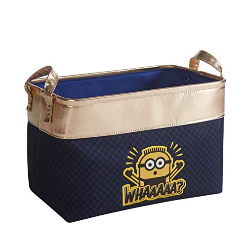 Idea Nuova Minions Rectangular Storage Bin with Gold Trim and Handles