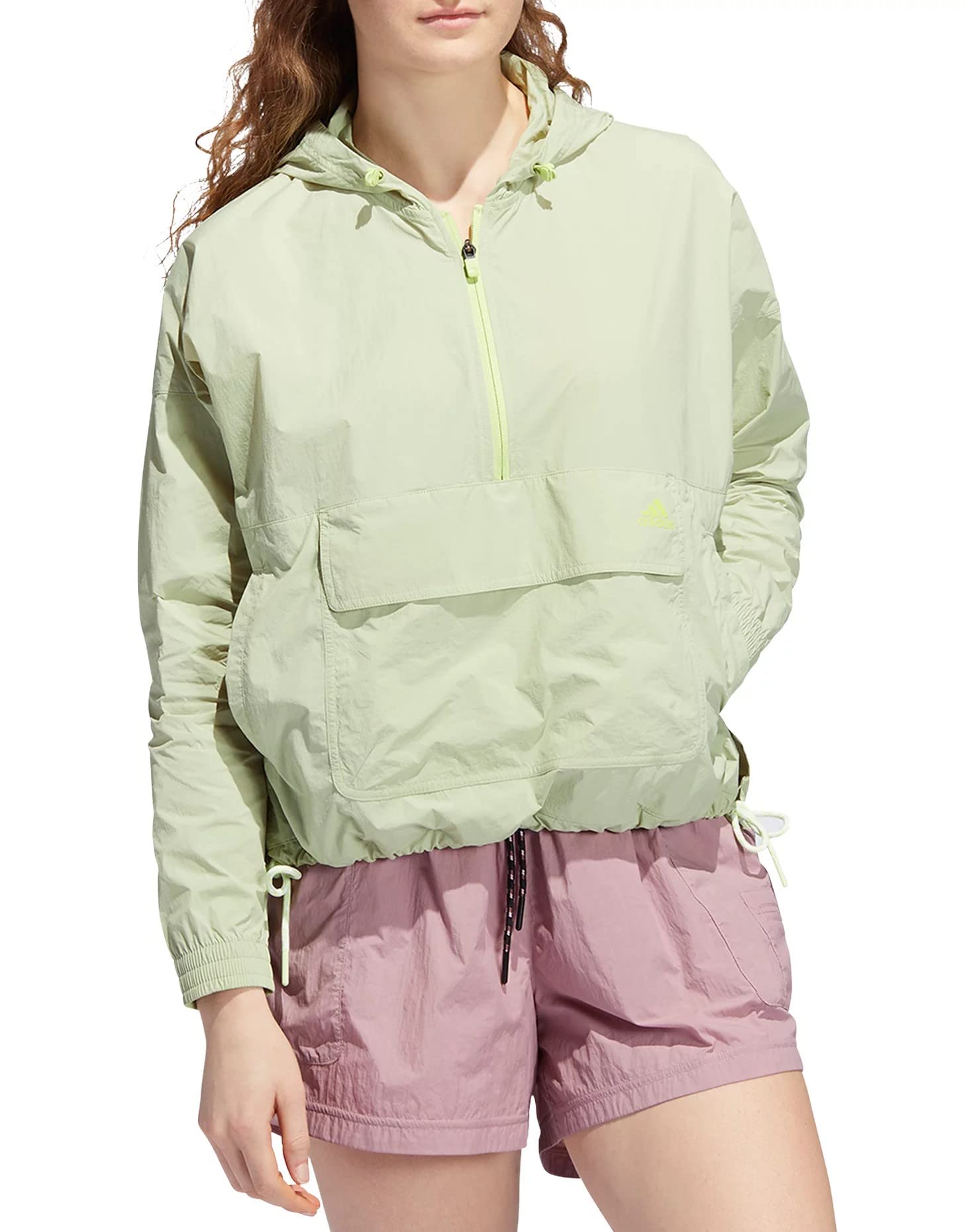 adidas Women's Utility Anorak Jacket, Magic Lime Medium