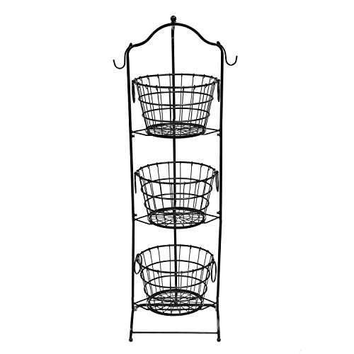 Puleo International Wire Basket, Antique Black