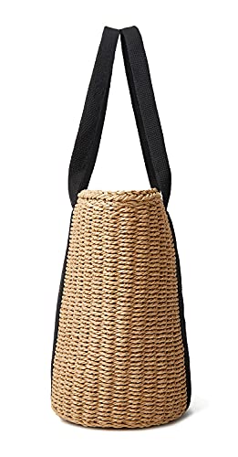Women Straw Bags Summer Beach Tote Bag Handmade Woven Shoulder Crossbody Handbag