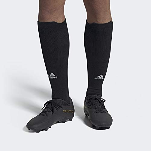 adidas Men's Nemeziz 19.2 Firm Ground Boots Soccer Shoe, Black/Black/Utility Black, 7 M US